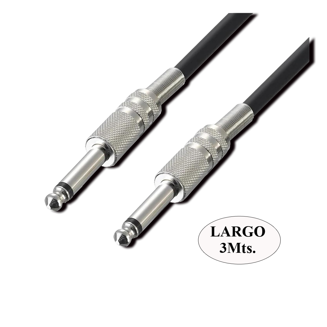 CABLE PLUG METALICO 6,3MM A PLUG METALICO 6,3MM. DE 3MT. AUCP633 ...
